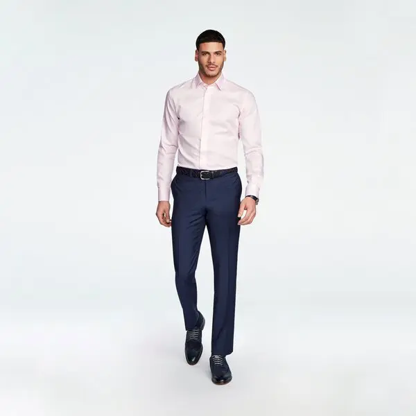 INDOCHINO Hamilton Sharkskin Pants - Blue