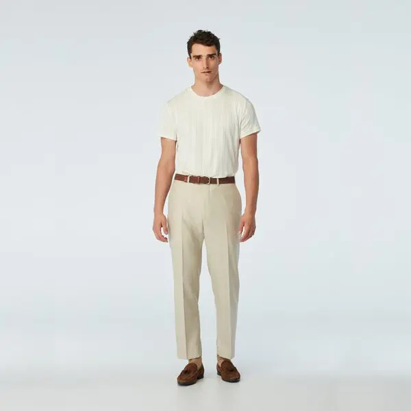 INDOCHINO Modica Herringbone Pants - Cream