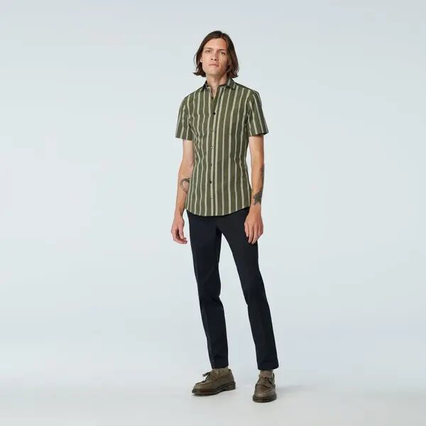 INDOCHINO Neyland Soft Striped Casual Shirt - Green