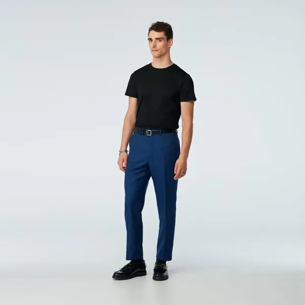 INDOCHINO Odell Wool Silk Pants - Blue
