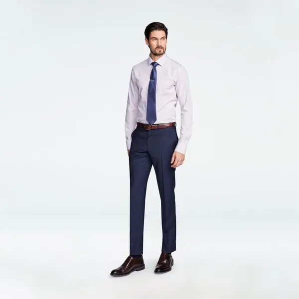 INDOCHINO Hamilton Sharkskin Navy Pants