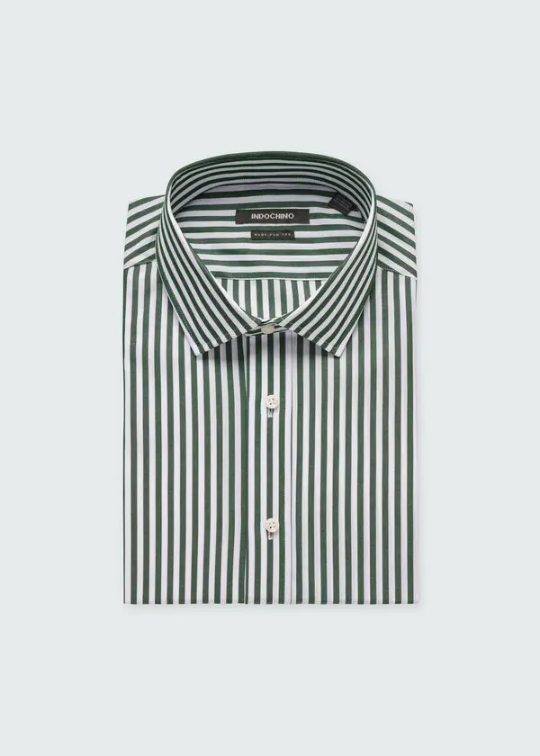 INDOCHINO Hunton Stripe Hunter Shirt - Green