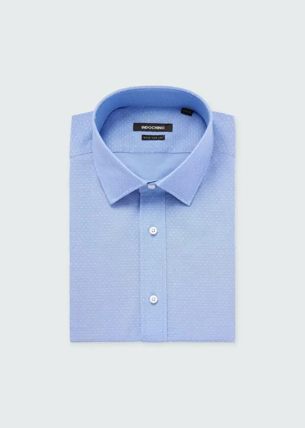 INDOCHINO Oxley Dobby Shirt - Blue
