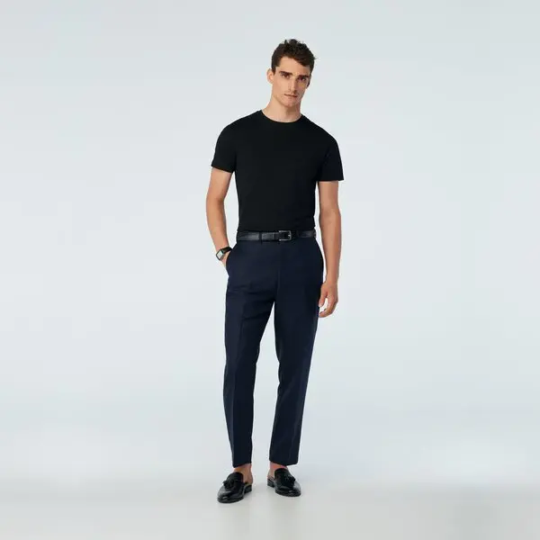 INDOCHINO Modica Herringbone Pants - Navy