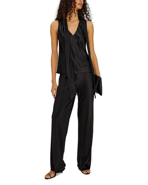 Rails Sleeveless Scarf Top - Black