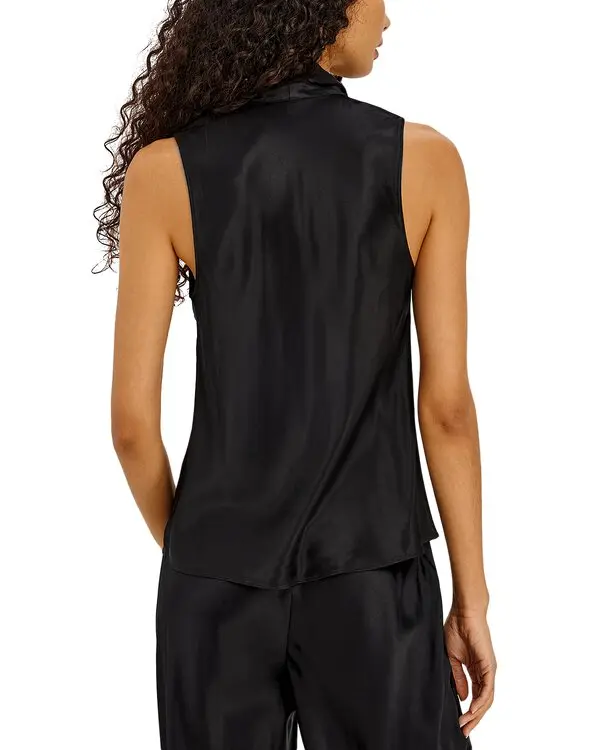 Rails Sleeveless Scarf Top - Black