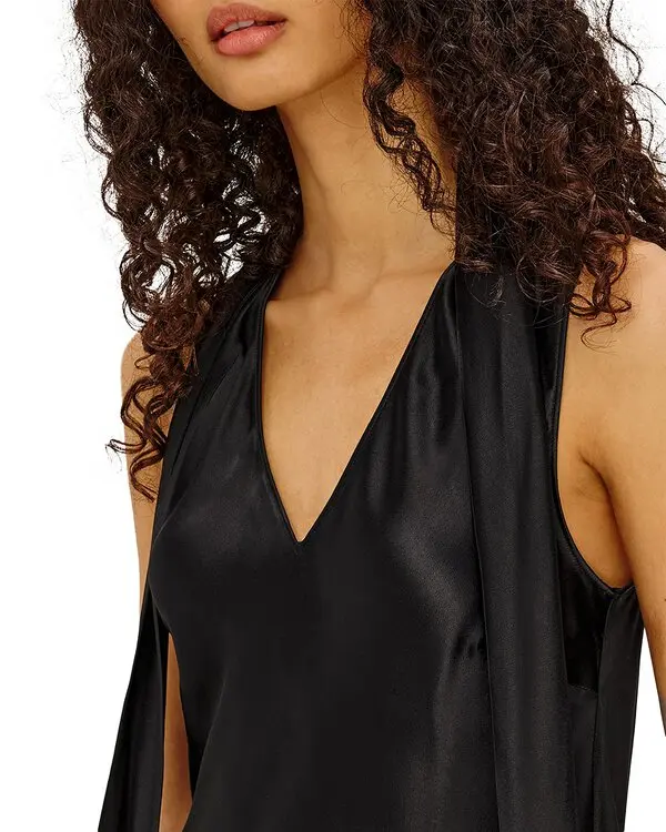 Rails Sleeveless Scarf Top - Black