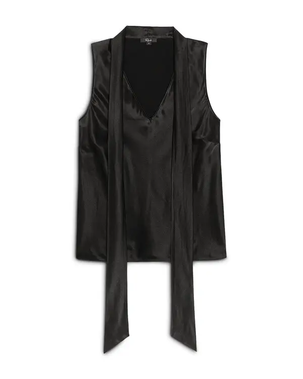 Rails Sleeveless Scarf Top - Black