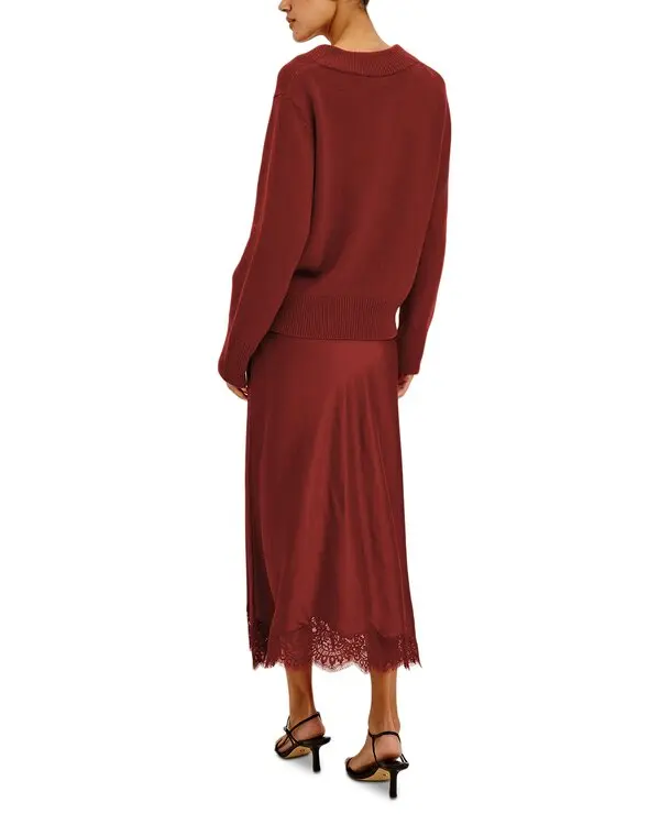Rails Lace Trim Midi Skirt