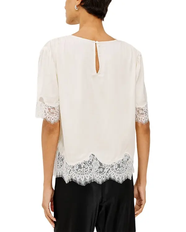 Rails Lace Trim Top - Ivory