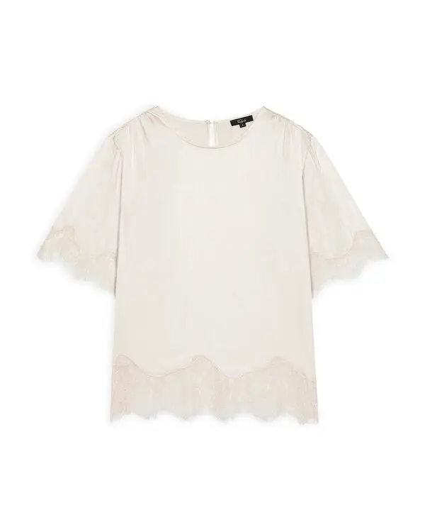 Rails Lace Trim Top - Ivory