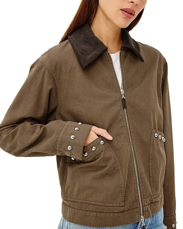 Rails Cotton Stud Trim Jacket