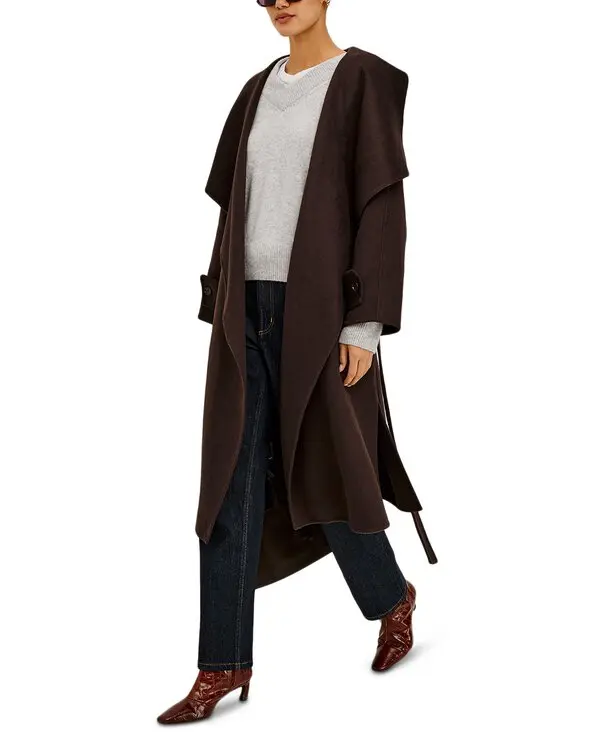 Rails Celeste Belted Wrap Coat - Chocolate