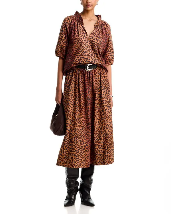 Xirena Gwynn Cotton Midi Skirt