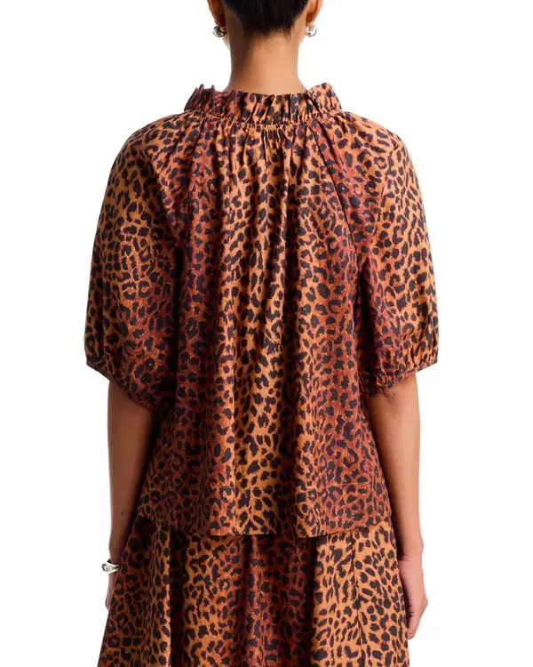 Xirena Clementine Cotton Ruffled Top
