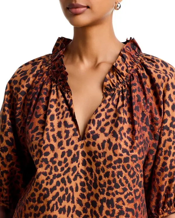 Xirena Clementine Cotton Ruffled Top
