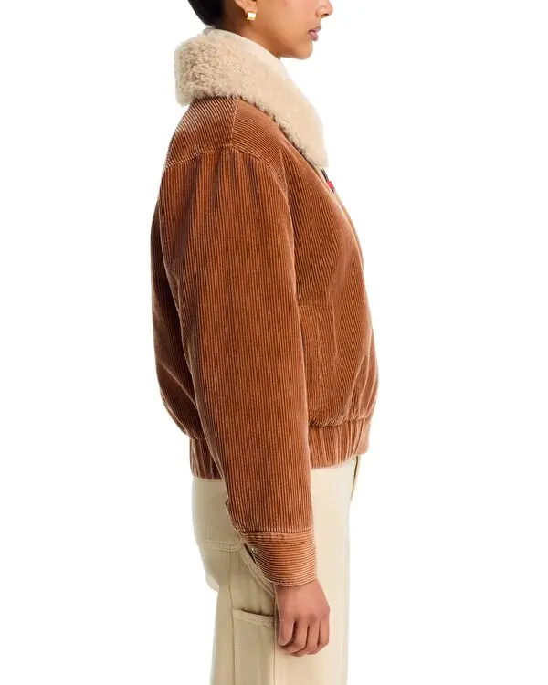 Xirena Bradley Sherpa Collar Cotton Corduroy Jacket - Camel