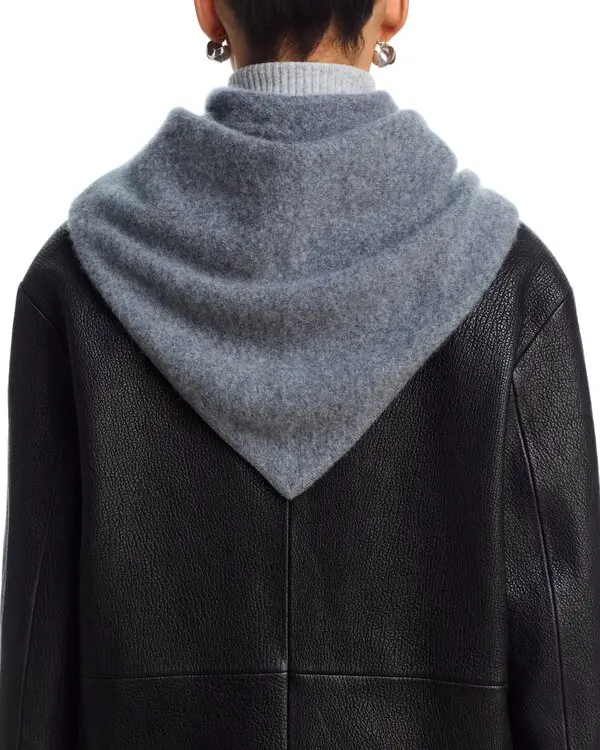 Aqua Brushed Cashmere Triangle Wrap Exclusive - Grey