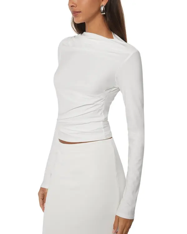 THE LINE BY K Selma Long Sleeve Top - White