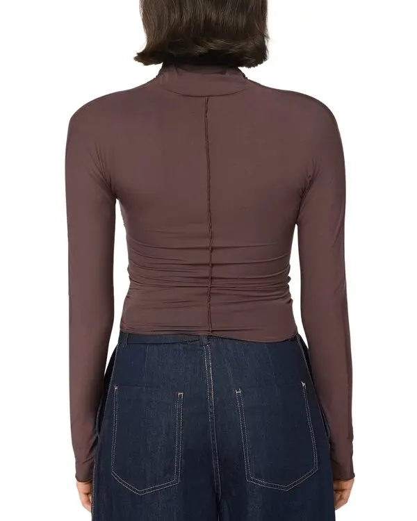 THE LINE BY K Felix Ruched Long Sleeve Top