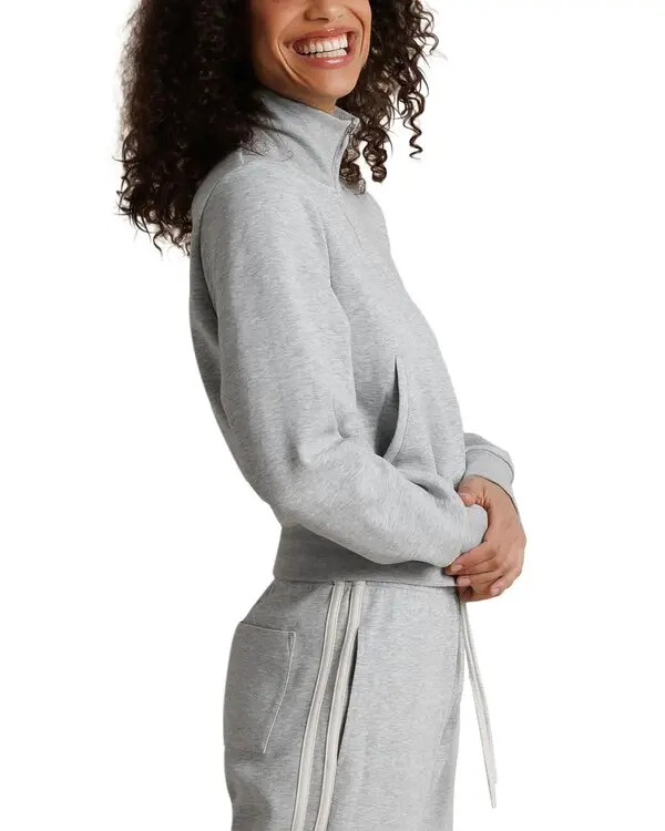 PERFECTWHITETEE Pureform Long Sleeve Cotton Stretch Track Jacket