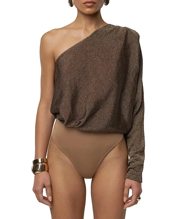 JLUXLABEL Resort Metallic Bodysuit - Bronze