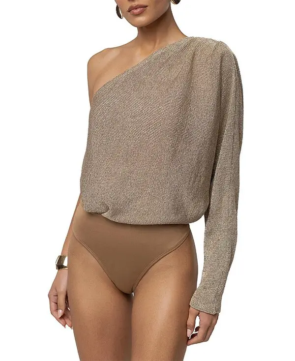 JLUXLABEL Resort Metallic Bodysuit - Gold