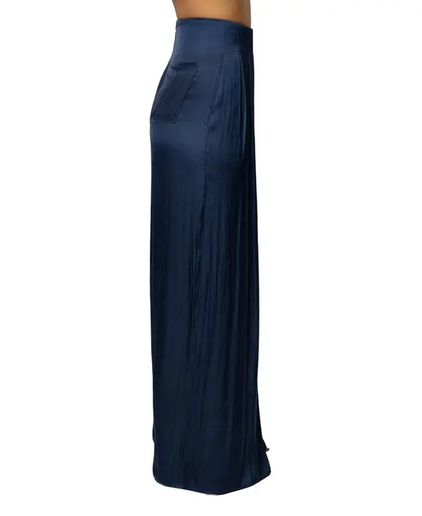 JLUXLABEL Core Form Pleated Wide-leg Trousers - Blue