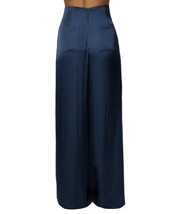 JLUXLABEL Core Form Pleated Wide-leg Trousers - Blue