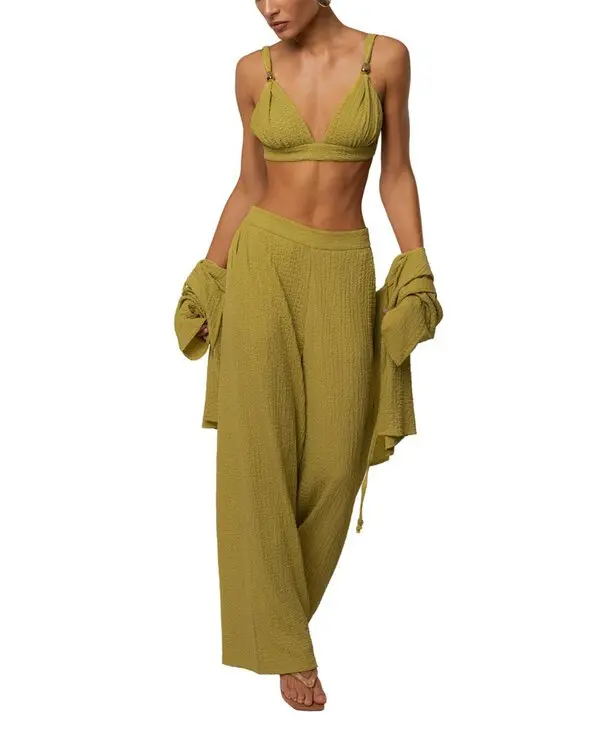 JLUXLABEL Unwind Textured Wide Leg Pants