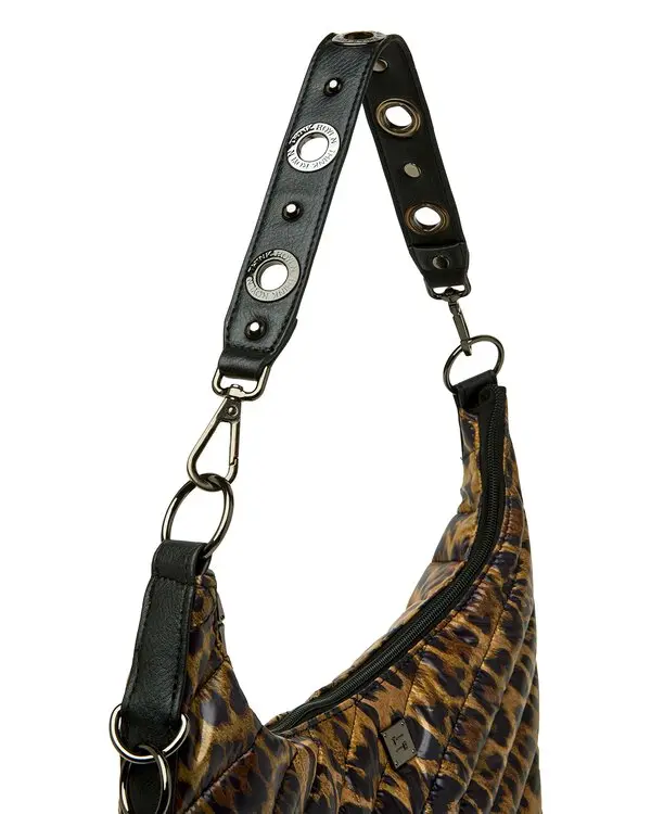 THINK ROYLN Icon Quilted Animal Print Shoulder Bag