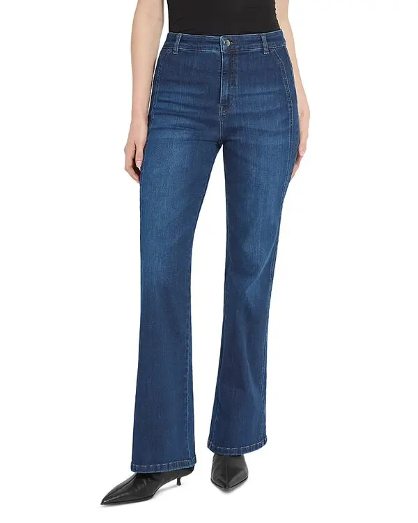 Lyssé Liora High Rise Straight Pants - Dark Midnight