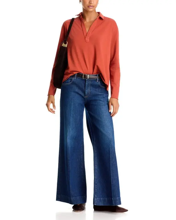 Frank & Eileen Patrick Collared Sweatshirt - Clay