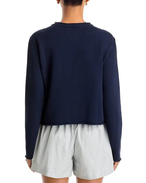 Frank & Eileen Jackie Cotton Sweatshirt Cardigan - Classic Navy