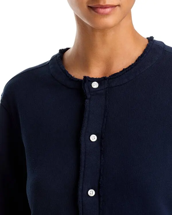 Frank & Eileen Jackie Cotton Sweatshirt Cardigan - Classic Navy