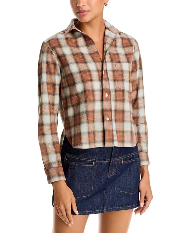 Frank & Eileen Silvio Cotton Plaid Button-up Shirt - Multi Brown Plaid