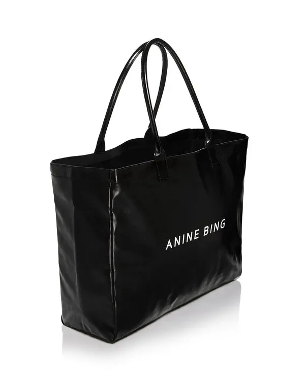 ANINE BING Leo Large Coated Canvas Tote Bag