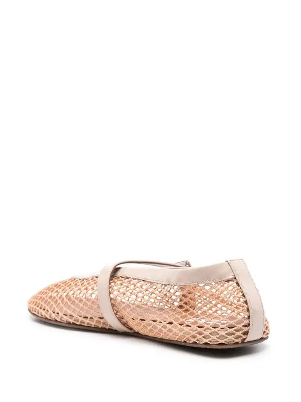 Alaïa Fishnet Ballet Flats - Pink