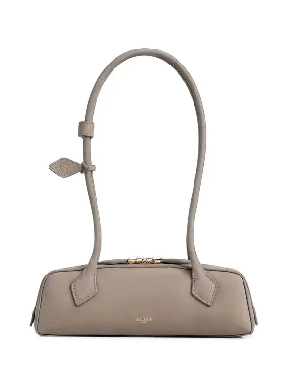 Alaïa Le Teckel Small Leather Shoulder Bag - Beige