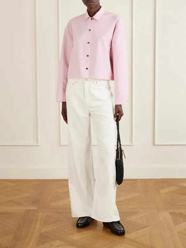 JIL SANDER Cropped Poplin Shirt