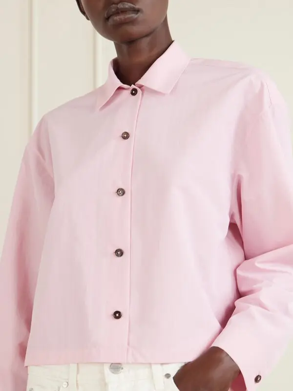 JIL SANDER Cropped Poplin Shirt
