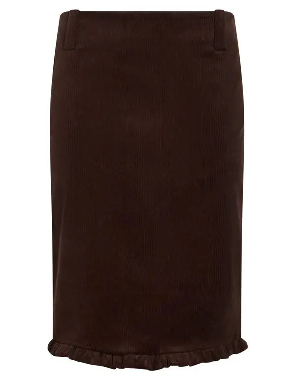 MEIMEIJ Midi Skirt Dark Size Cotton, Elastane