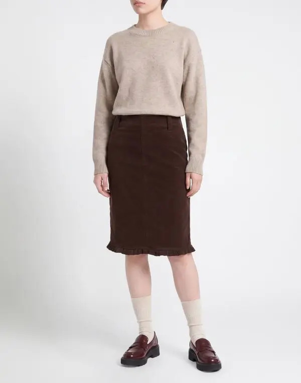MEIMEIJ Midi Skirt Dark Size Cotton, Elastane