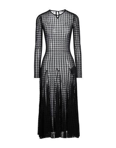 AMI Paris Checked Mesh Midi Dress