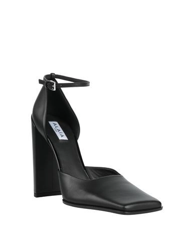 Alaïa Leather Block Heel Pumps With Ankle Strap