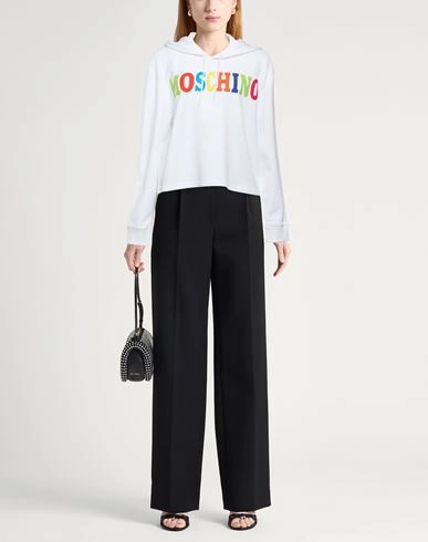 Moschino Cotton Terry Hoodie With Appliquéd Logo - White