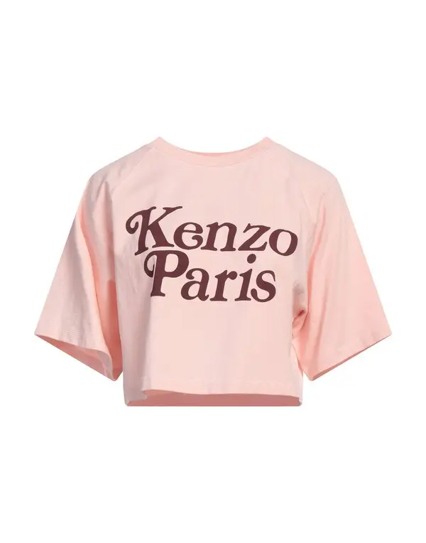 Kenzo Organic Cotton Cropped Logo T-shirt - Pink