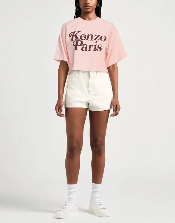 Kenzo Organic Cotton Cropped Logo T-shirt - Pink