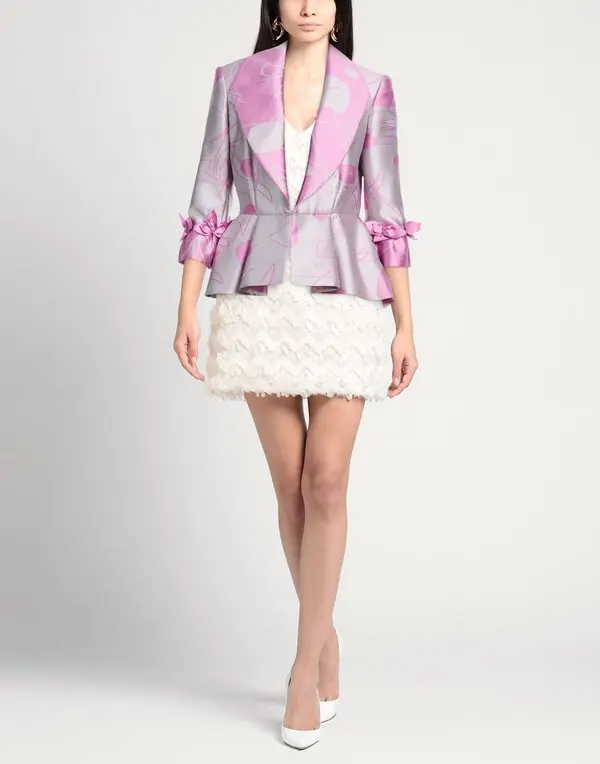 CAMILLA MILANO Floral Print Embellished Blazer