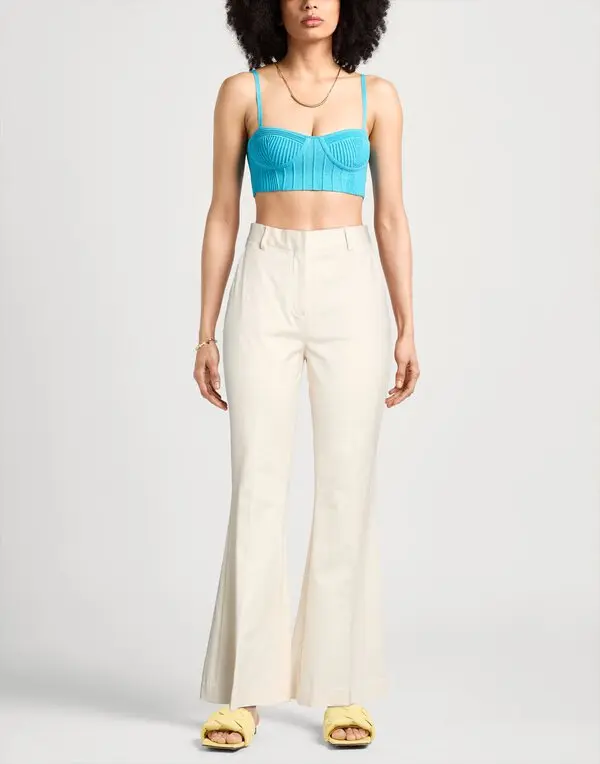CIRCOLO 1901 Pants Cream Size Cotton, Elastane